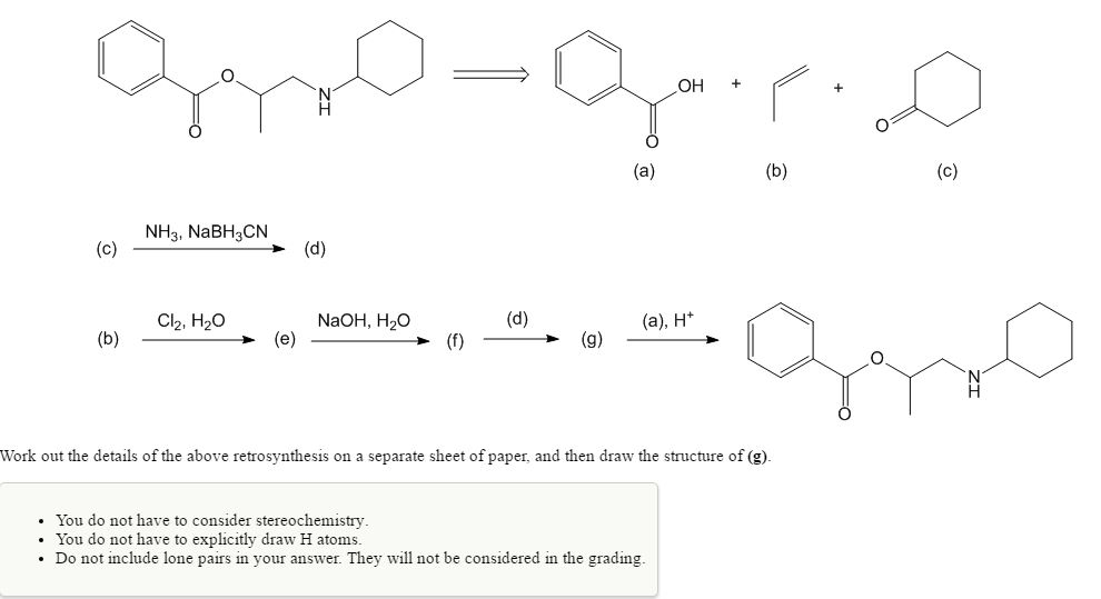 Solved Work out the details of the above retrosynthesis on a | Chegg.com