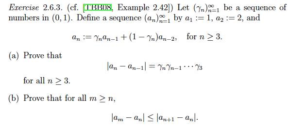 Solved Exercise 2.6.3. (cf. TBB08, Example 2.42) Let (%)-1 | Chegg.com