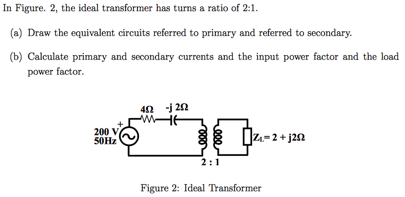 Solved In Figure. 2, the ideal transformer has turns a ratio | Chegg.com