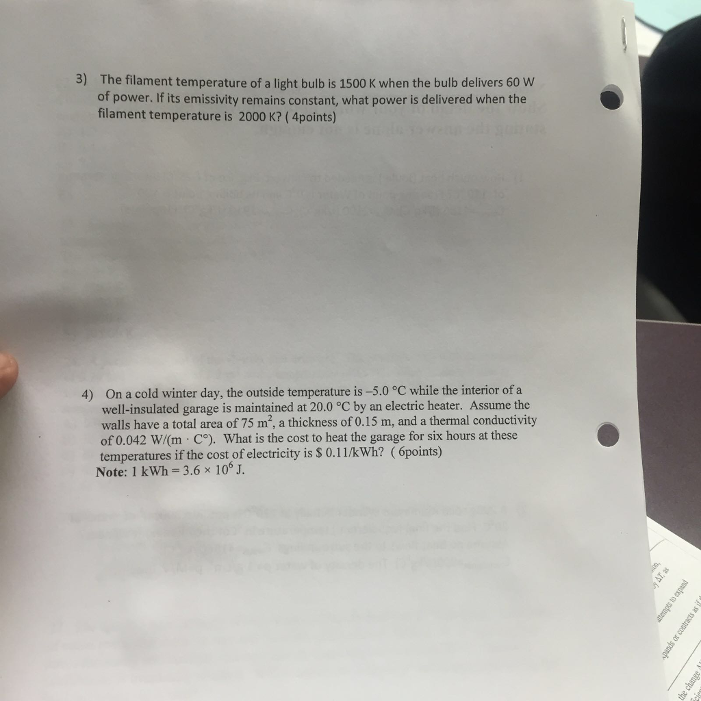 Solved The filament temperature of a light bulb is 1500 K | Chegg.com