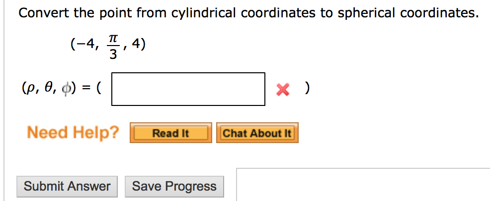 Solved Convert the point from cylindrical coordinates to | Chegg.com Solved Convert the point from cylindrical coordinates to | Chegg.com