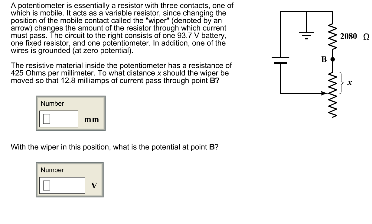 Solved A potentiometer is essentially a resistor with three | Chegg.com