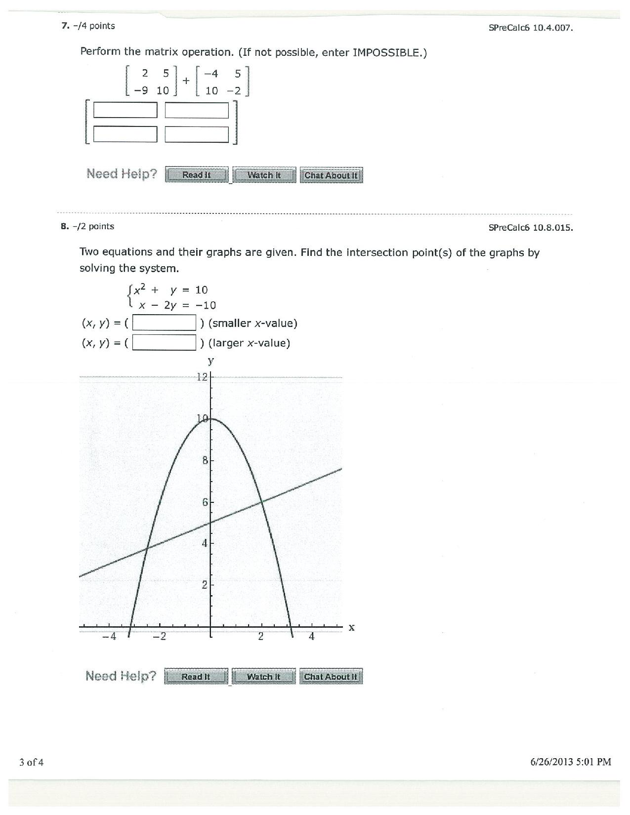 Solved An equation and its graph are given. Find an | Chegg.com