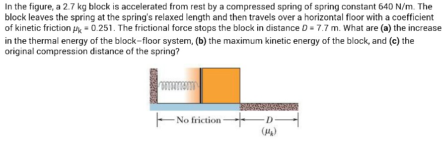 Solved In the figure, a 2.7 kg block is accelerated from | Chegg.com