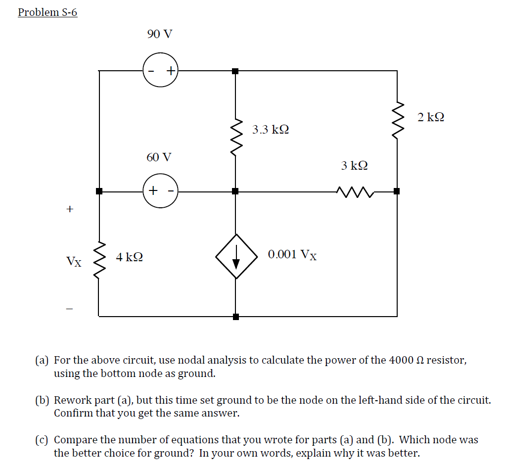 Solved (a) nodal analysis (b) '' (c) concept question | Chegg.com Solved (a) nodal analysis (b) '' (c) concept question | Chegg.com