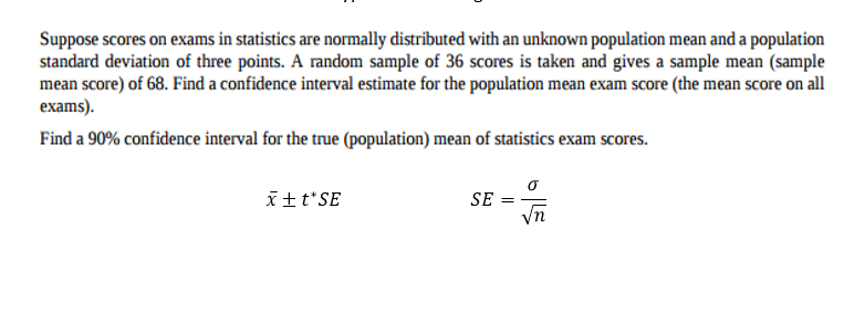 Solved Suppose scores on exams in statistics are normally | Chegg.com Solved Suppose scores on exams in statistics are normally | Chegg.com