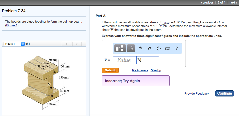 Solved The boards are glued together to form the built-up | Chegg.com