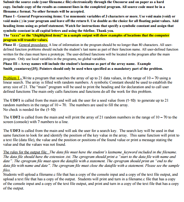 Solved Submit the source code (y our filename.c file) | Chegg.com