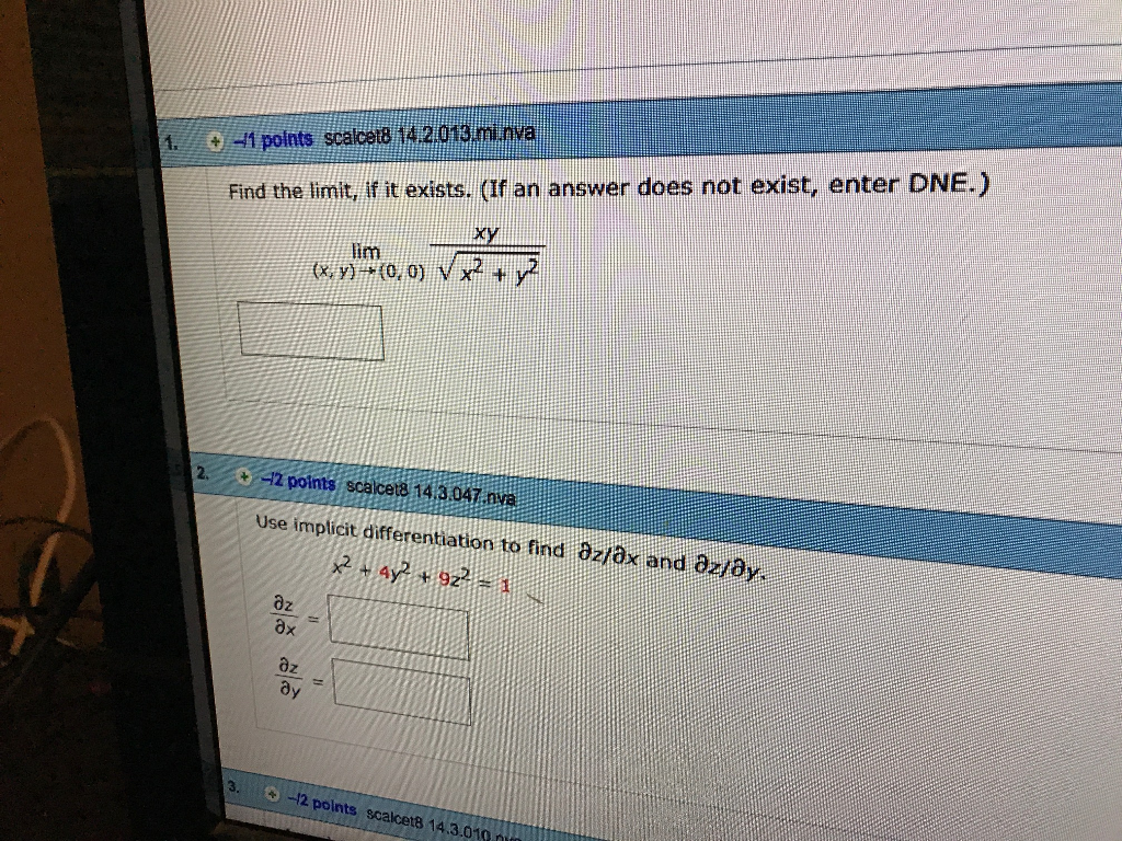 Solved Find the limit, if it exists. (If an answer does not | Chegg.com