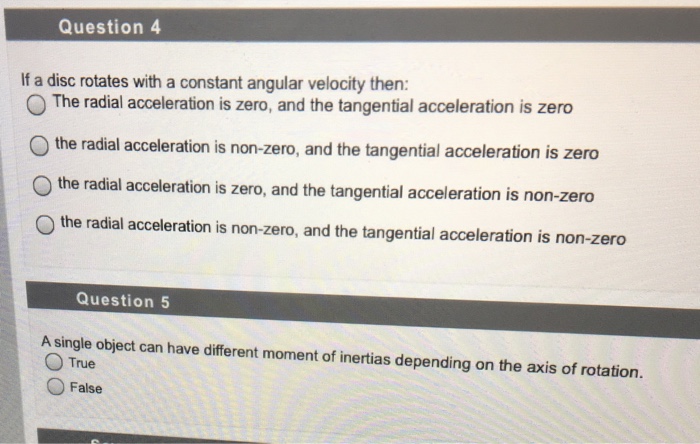 Solved If a disc rotates with a constant angular velocity | Chegg.com