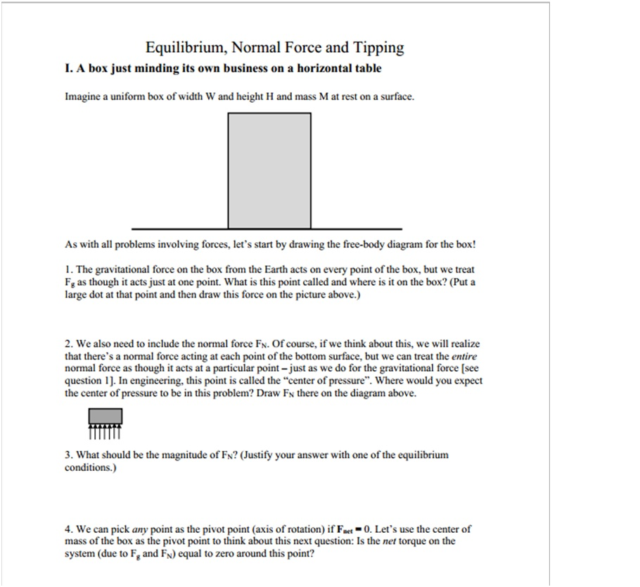 Solved Imagine a uniform box of width W and height H and | Chegg.com
