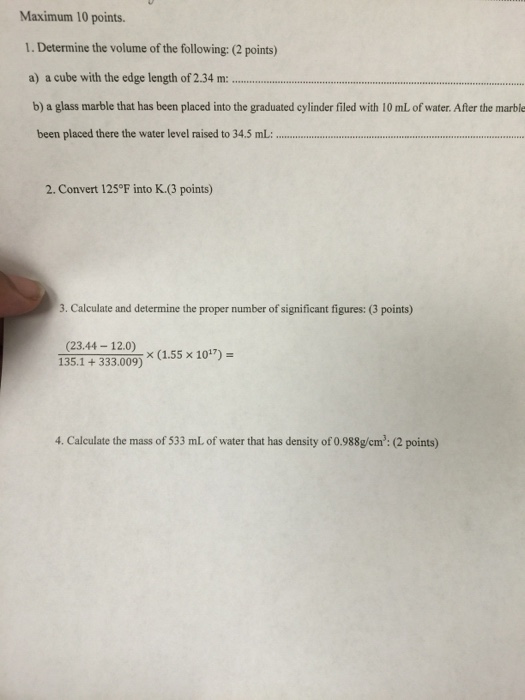 Solved Determine the volume of the following: a cube with | Chegg.com