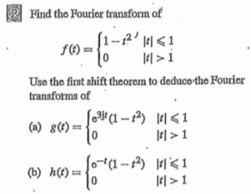Solved Find the Pourier transform of 1-12 0i Use the first | Chegg.com