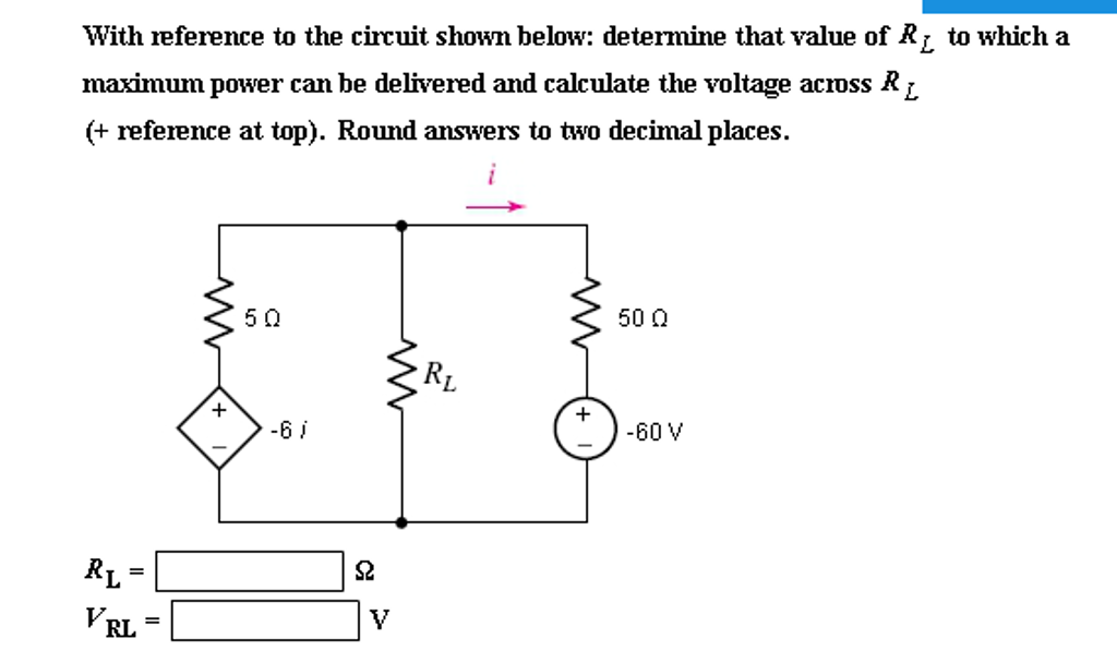 Solved With reference to the circuit shown below, determine | Chegg.com