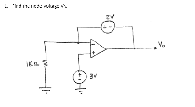 Solved 1. Find the node-voltage Vo. | Chegg.com