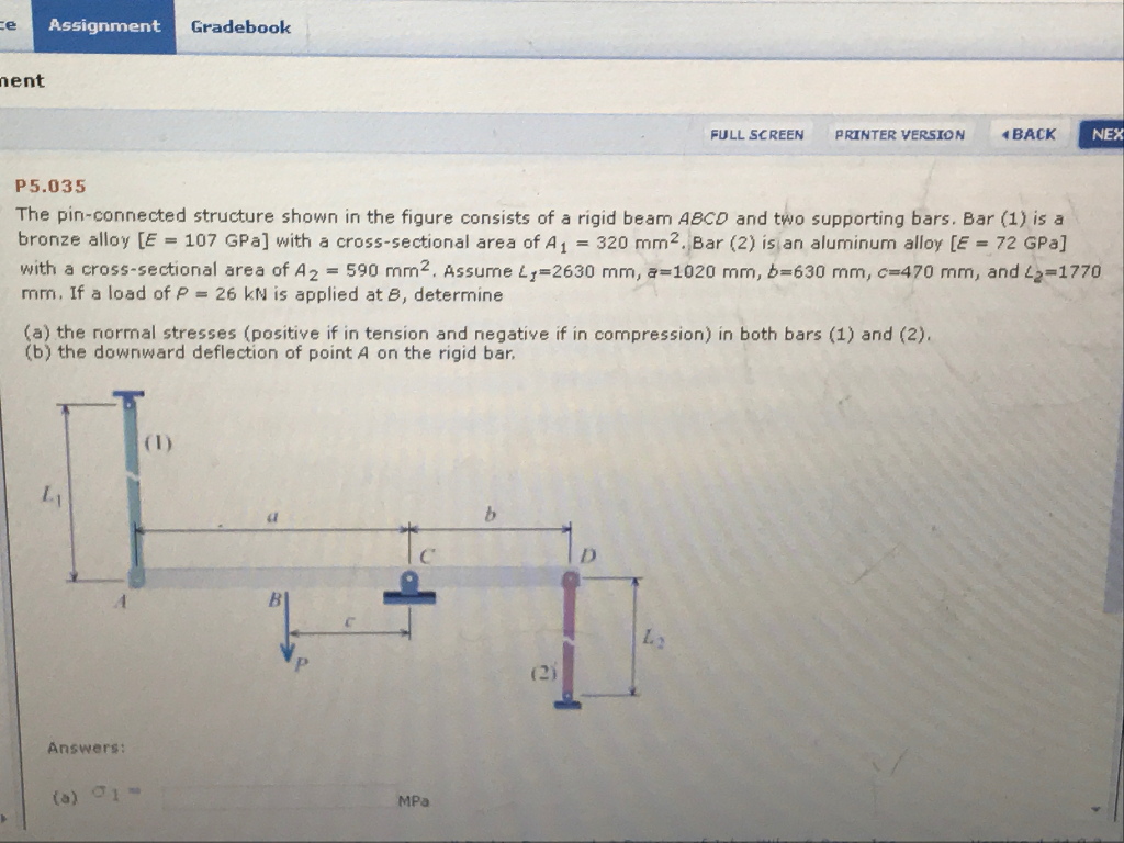 Solved Assignment Gradebook ent FULL SCREEN PRINTER VERSION | Chegg.com