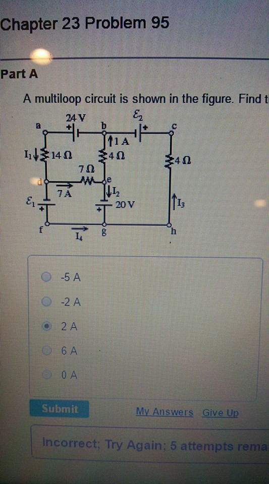Solved A multiloop circuit is shown in the figure. Find the | Chegg.com