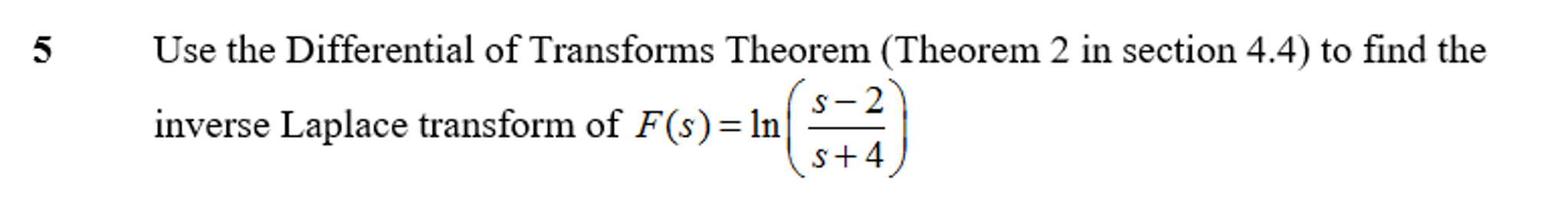 Solved Use the Differential of Transforms Theorem (Theorem 2 | Chegg.com