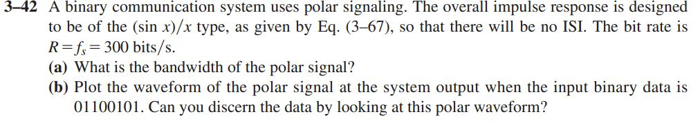 Solved A binary communication system uses polar signaling. | Chegg.com
