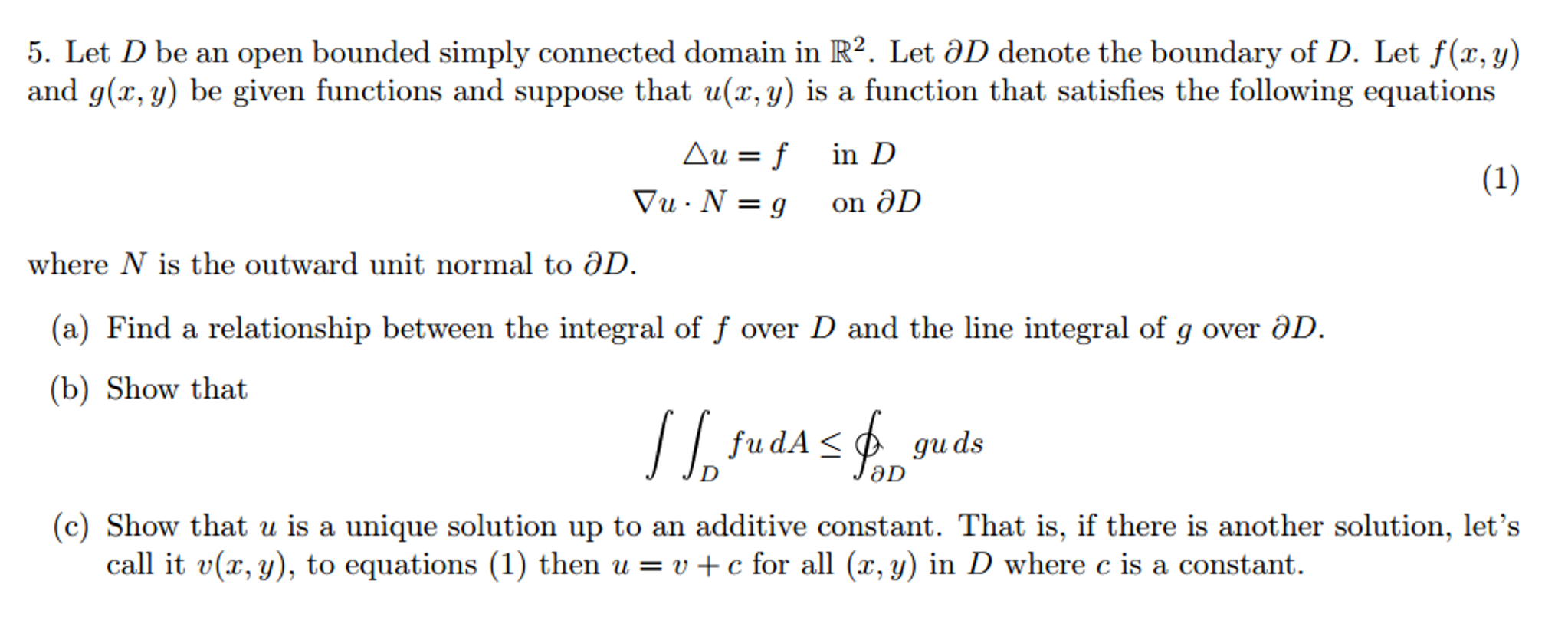 Let D be an open bounded simply connected domain in | Chegg.com