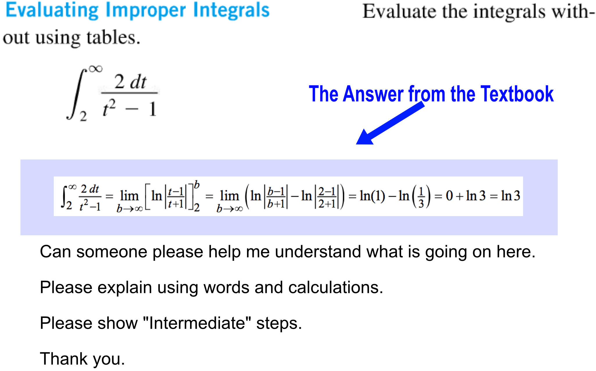 Solved Evaluating Improper Integrals Evaluate the integrals | Chegg.com