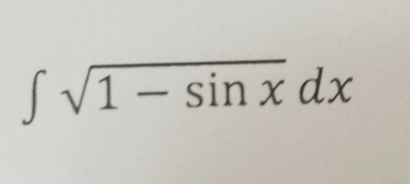 Solved v1 - sin x dx | Chegg.com