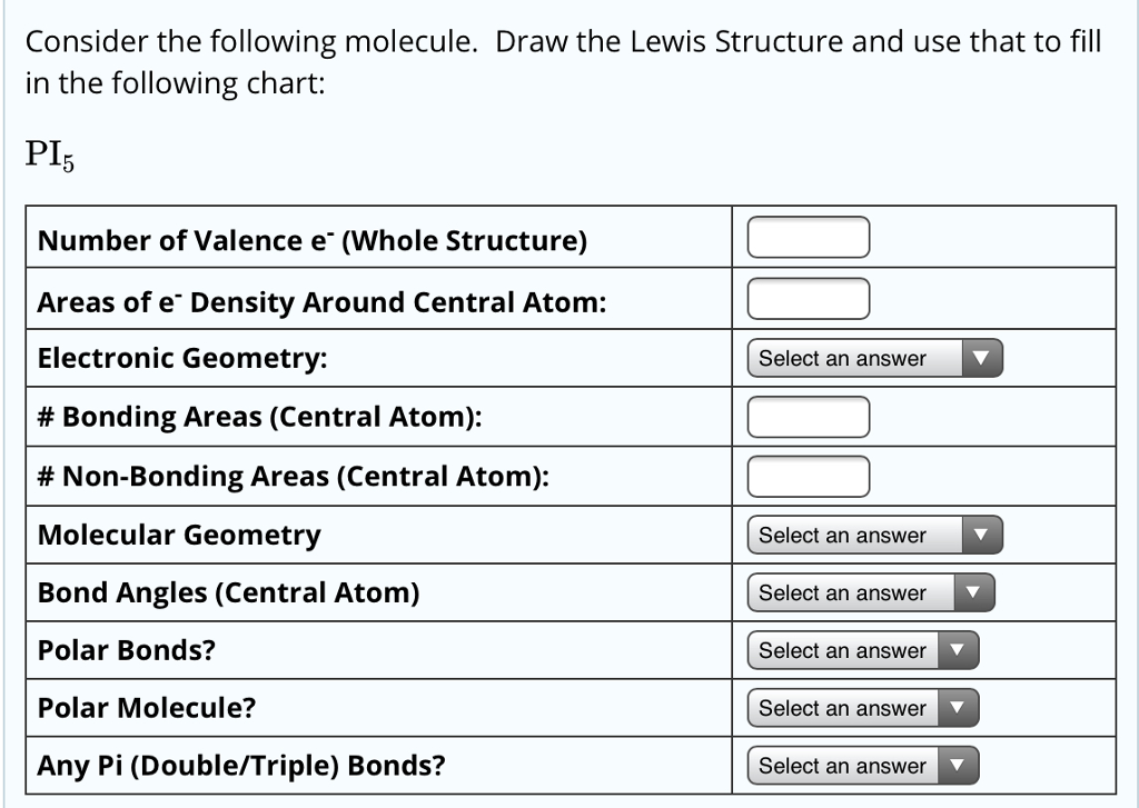 Consider the following molecule. Draw the Lewis | Chegg.com