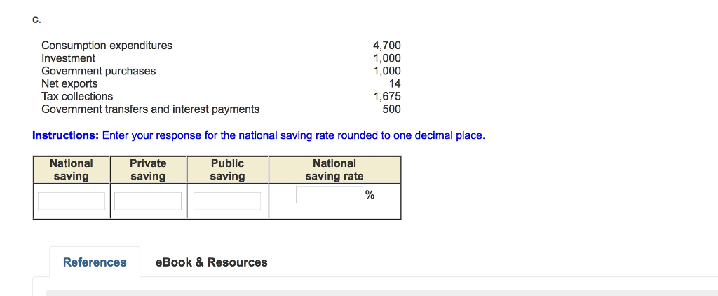 Solved In each part that follows, use the economic data | Chegg.com