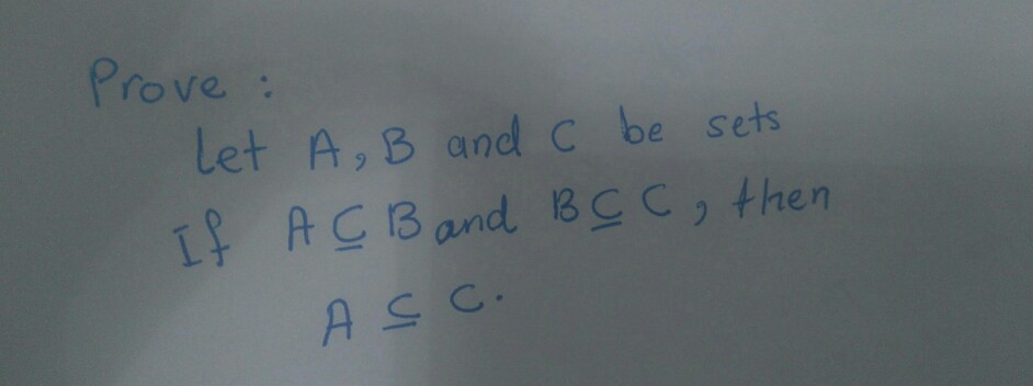 Solved Prove Let A, B and C be sets them | Chegg.com