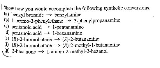 Solved Show how you would accomplish the following synthetic | Chegg.com