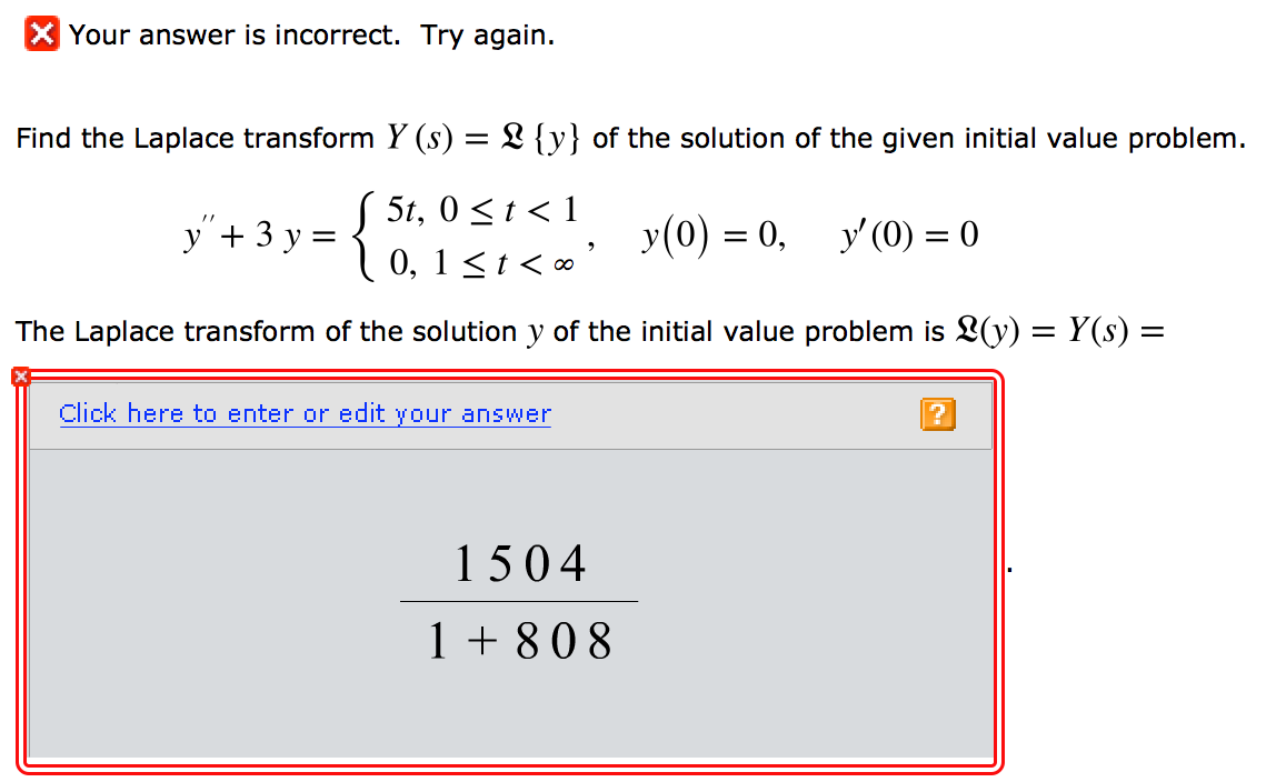 Solved Find the Laplace transform Y (s) = Ohm {y} of the | Chegg.com