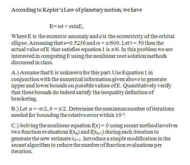 Solved According to Kepler's Law of planetary motion, we | Chegg.com