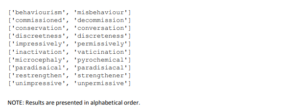 Solved Write a program called'anagramsets.py that asks the | Chegg.com
