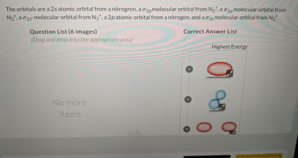 The orbitals are a 2s atomic orbital from a | Chegg.com