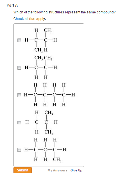 Solved Which of the following structures represent the same | Chegg.com