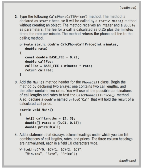 Solved You Do It Writing a Method That Receives Parameters | Chegg.com