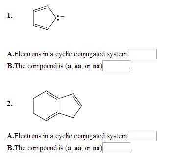 Solved For each of the species below, identify any cyclic | Chegg.com