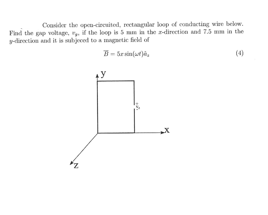 Solved Consider the open-circuited, rectangular loop of | Chegg.com