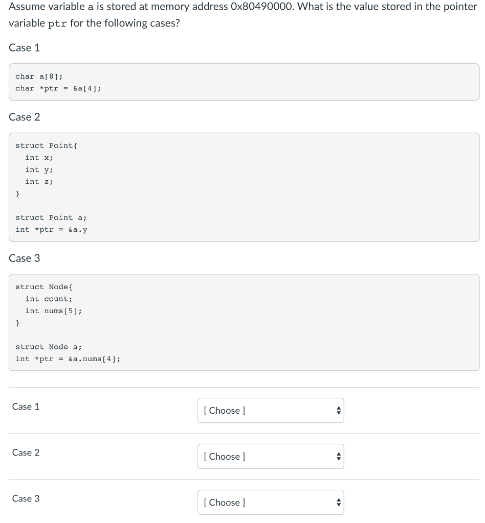 Assume variable a is stored at memory address | Chegg.com