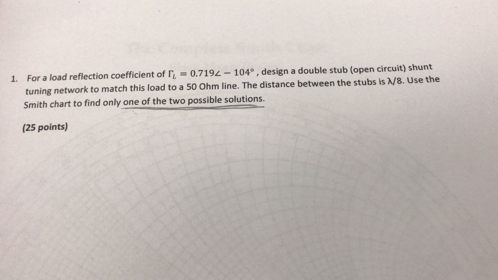 Solved For A Load Reflection Coefficient Of Ra 07191 1040