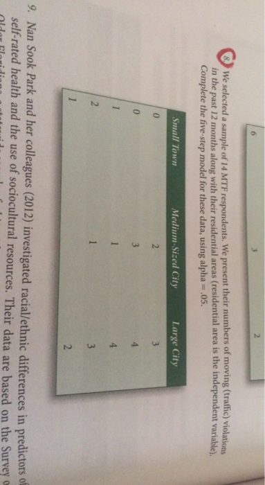 We selected a simple of 14 MTF respondents. We | Chegg.com