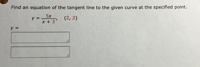 Solved Find an equation of the tangent line to the given | Chegg.com