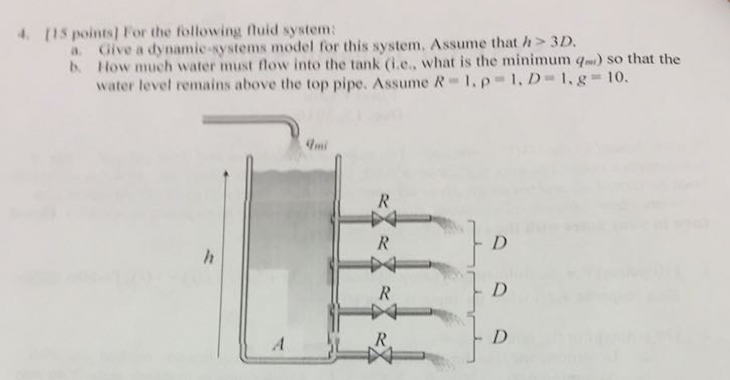 Solved For the following fluid system: Give a | Chegg.com