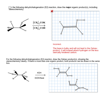 Solved For the following dehydrohalogenation (E2) reaction, | Chegg.com