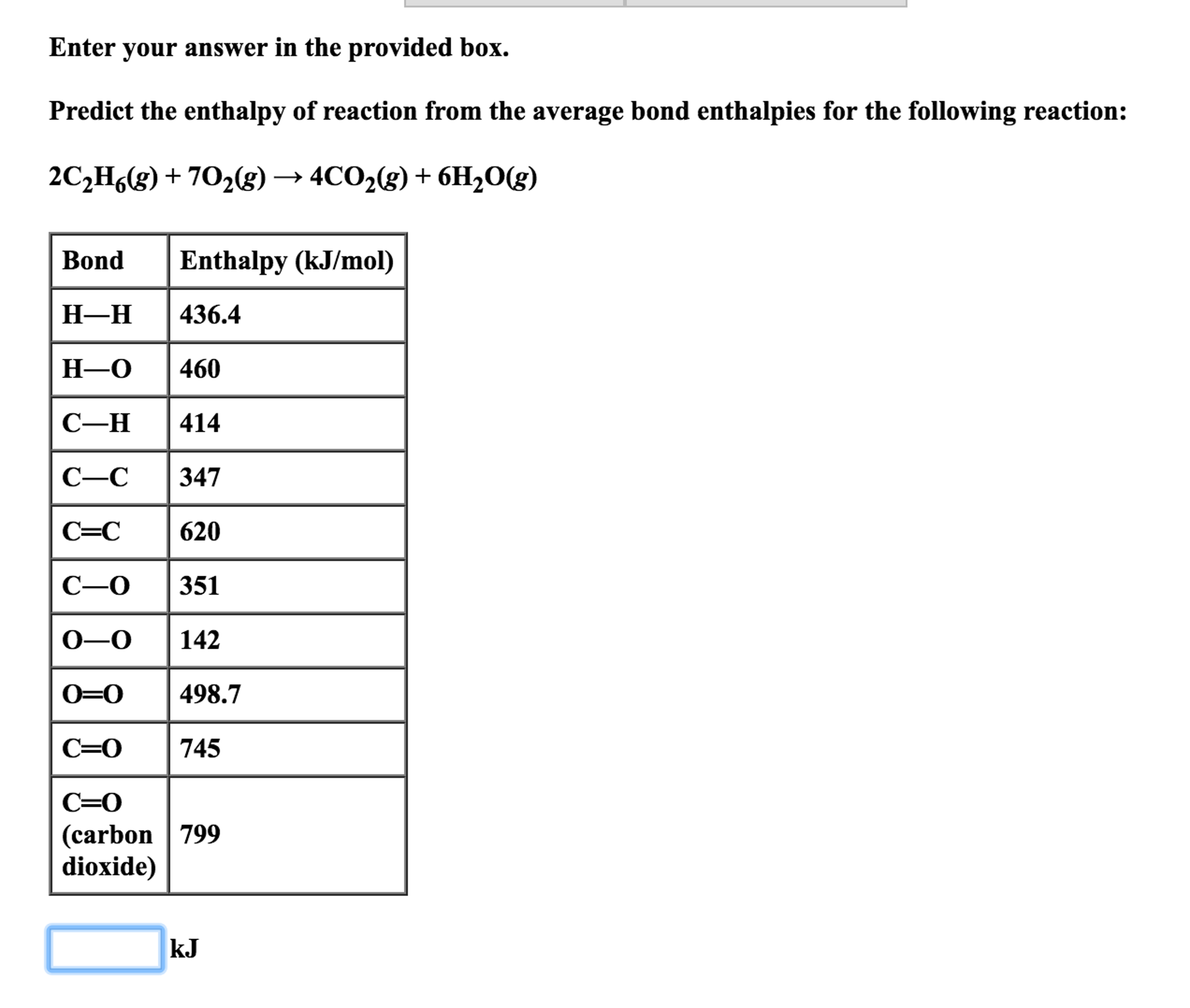 Solved Enter your answer in the provided box. Predict the | Chegg.com