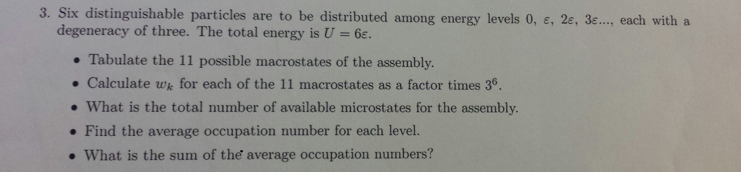 Six distinguishable particles are to be distributed | Chegg.com
