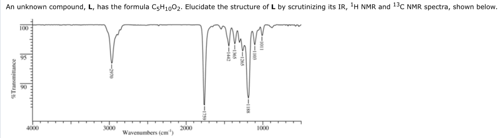 Solved 59. An unknown compound, L, has the formula C5H10O2. | Chegg.com