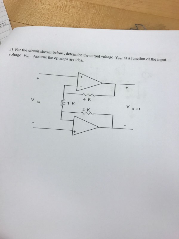 Solved 3) For the circuit shown below , determine the output | Chegg.com