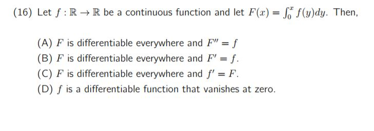 Solved Let f: R rightarrow R be a continuous function and | Chegg.com