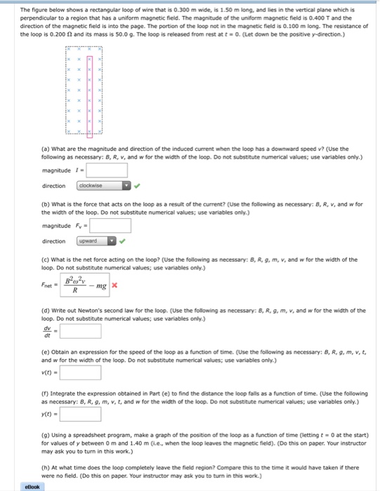 Solved The figure below shows a rectangular loop of wire | Chegg.com